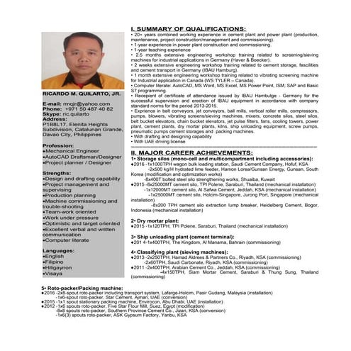 BRENDAN ANDREWS RESUME 2015 | DOC