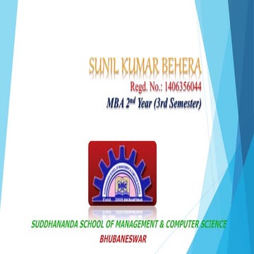 Powerpoint Presentation of Sunil Kumar Behera | PPTX | Power and Energy Industry | Industries