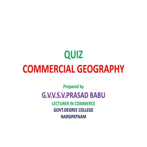 Quiz on geography | PPTX