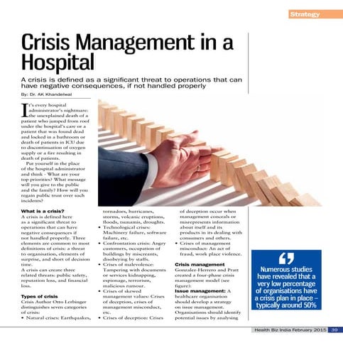 Crisis management | PDF