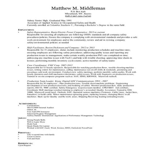 Matt's Resume 2015 | DOCX | Business | Business and Finance