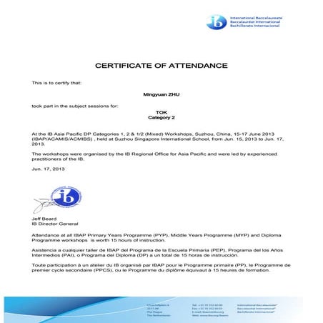 dp work shop certificate | PDF
