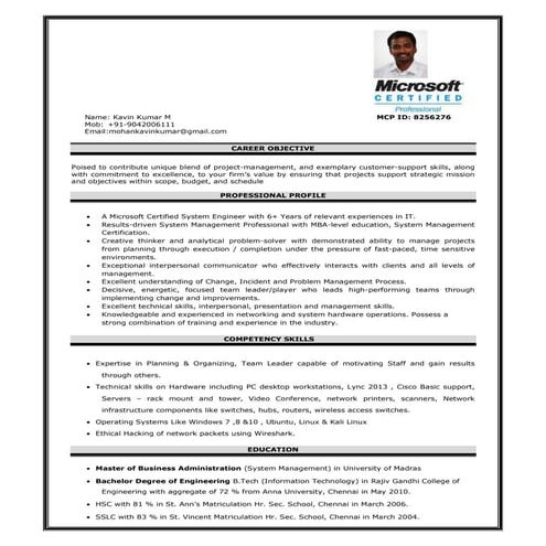 Resume - Kavin | PDF