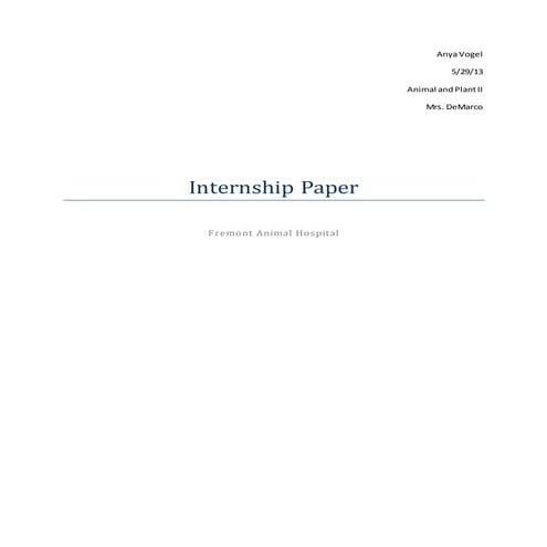 Internship Paper | PDF
