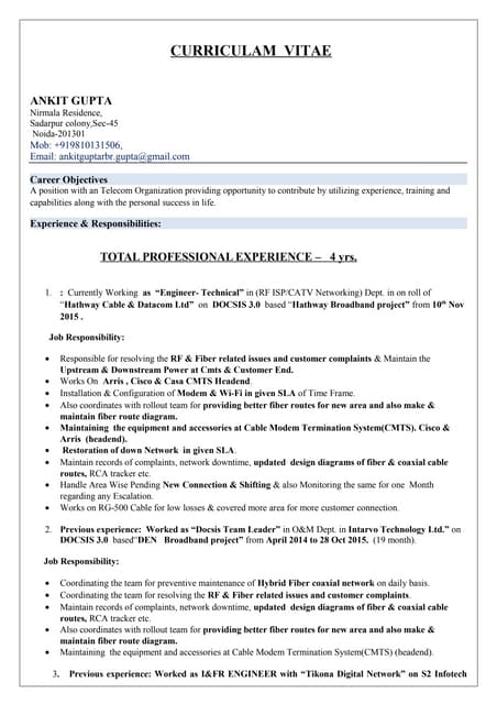 sunil CV _2016 | PDF