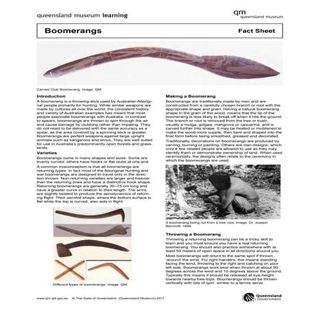fact-sheet--boomerangs | PDF