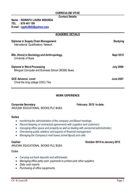 Masego Lekoko Resume | PDF