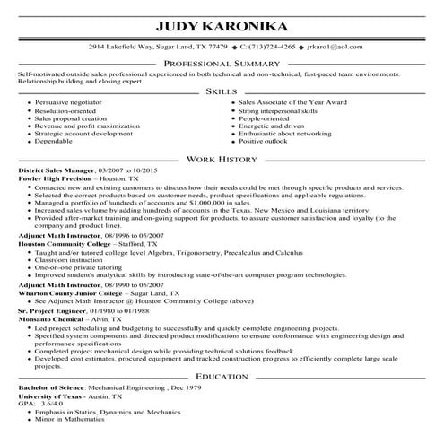 JUDY KARONIKA Resume Sales-2 | PDF