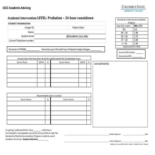 PROB - 24 hour form | PPT