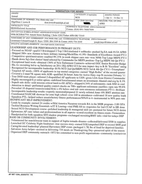 Who's Who College Award 2013 | PDF