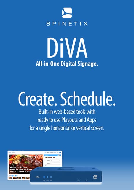 SpinetiX GTM DiVA Flyer (Single Screen) | PDF | Technology & Computing
