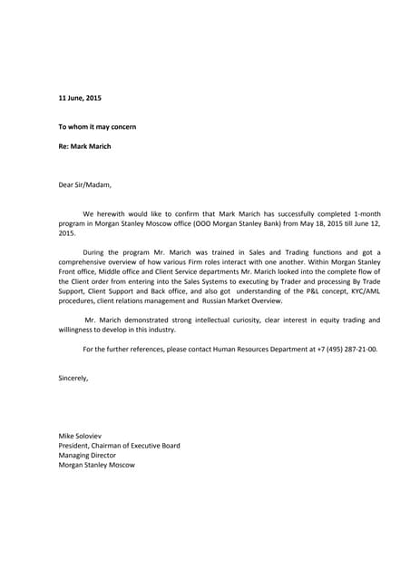 ING Reference Letter1 | PDF