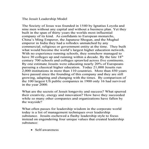 Jesuit Leadership | DOC
