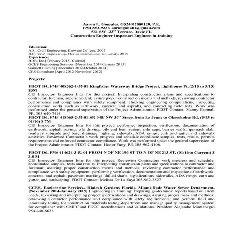 Gonzales' Resume | PDF
