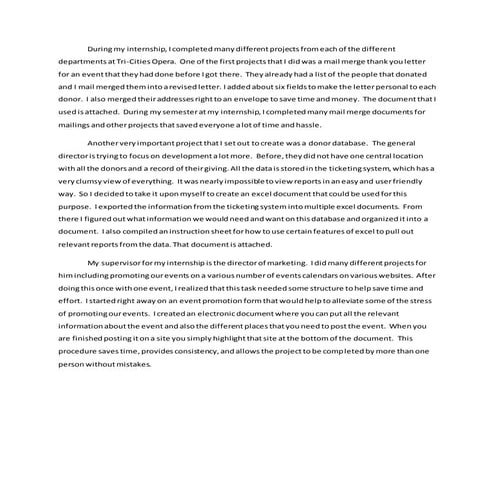 Internship Portfolio | DOCX