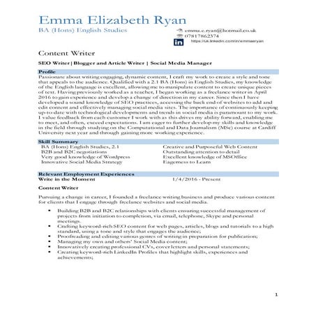 Emma CV writer | DOCX