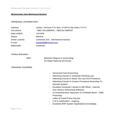 Mohammad Ibrahim CV | PDF