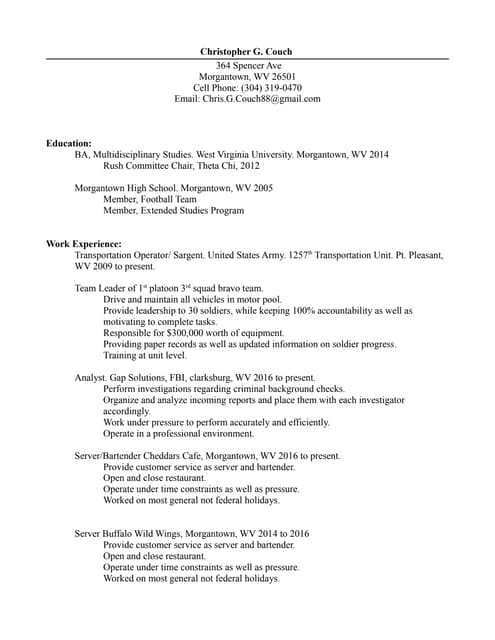 Resume Final | PDF