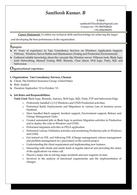 Fresher java j2ee resume | PDF