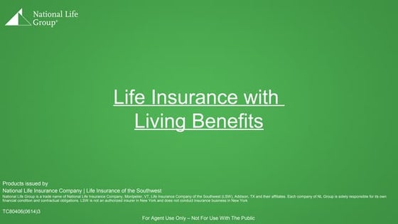 Living Benefit Rider Presentation & Discount Offer | PPT