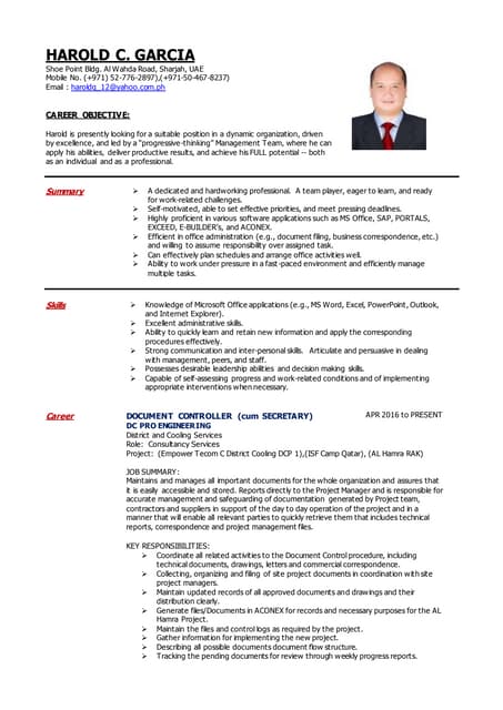 CV (Document Controller) | PDF