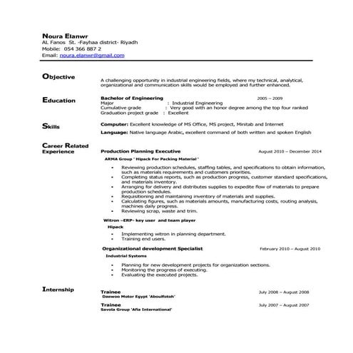 NOUR CV | PDF