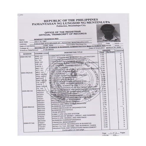 Transcript of Records | PDF