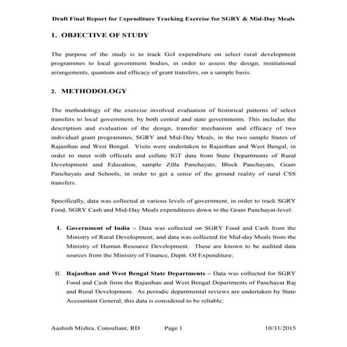 AMishra WB Decentralization FinalReportDraft May 2015 v2 | PDF