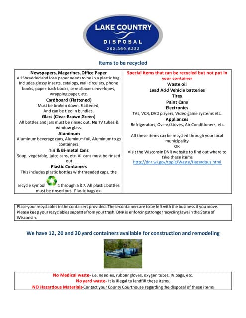 How to Recycle in Leonia | PDF