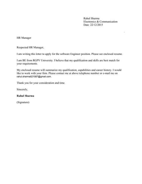 10 sample cover letter | DOC | Resume Writing and Advice | Job Search