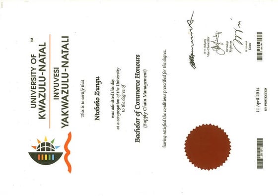 BACHELOR CERTIFICATE NWU | PDF