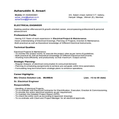 Company profile-Electrical Contractors | PPTX