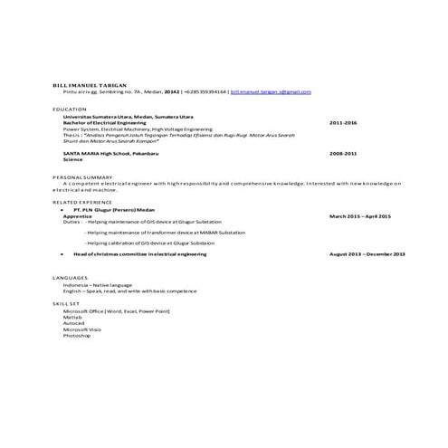 Curriculum vitae | DOCX | Technology & Computing