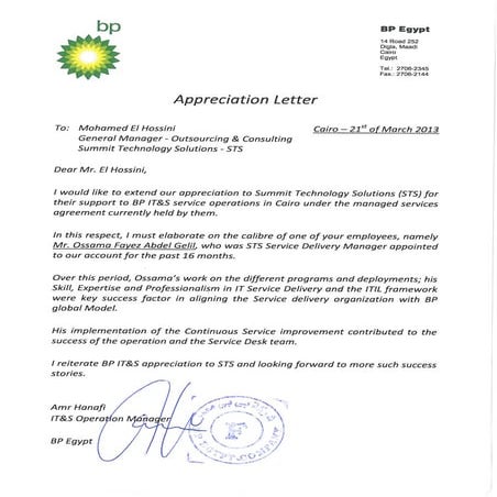 BP Appreciation | PDF