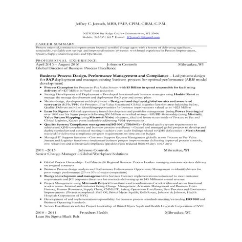 Jeff's_Resume 2016 | DOCX | Business Operations | Business