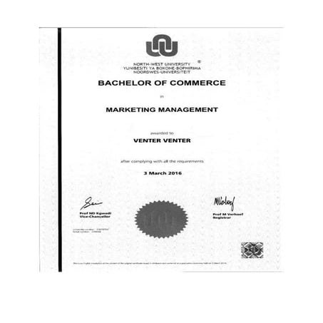 Marketing Management Degree | DOCX