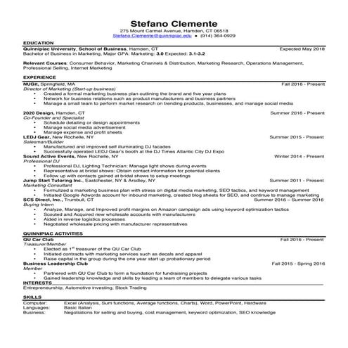 Resume for Becky Smith | DOC