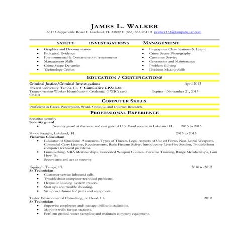 resume Walker James - sent to Carly.Resume | DOC