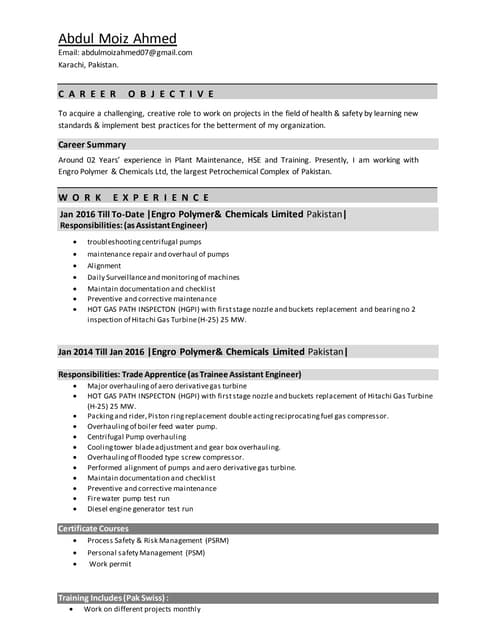 Abdul Moiz Ahmed CV | DOCX Abdul Moiz Ahmed CV | DOCX