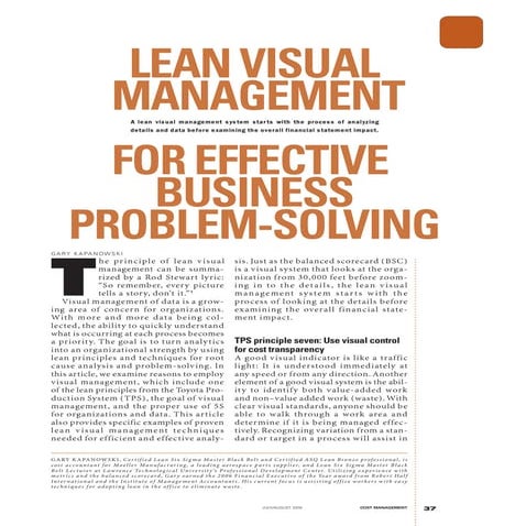 Kapanowski LEAN_VISUAL_MGT | PDF
