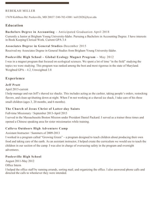 Resume 2016 PDF | PDF