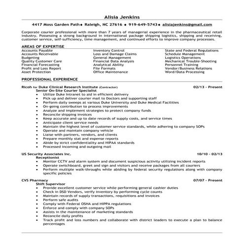 ALS Resume 2015 | PDF