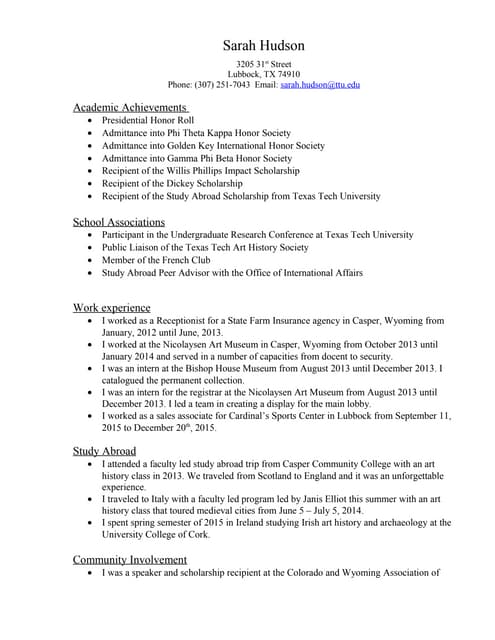 Sean Resume 2016 | PDF | College Education | Education