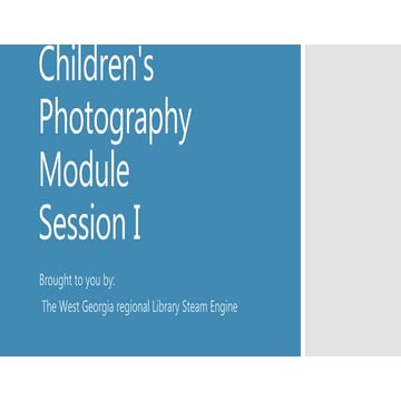 Children's Photography Module | PPT