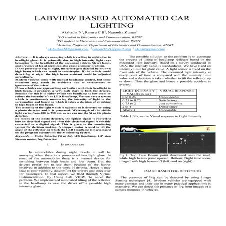 Labview based automated car lighting | PDF | Cameras and Camcorders ...