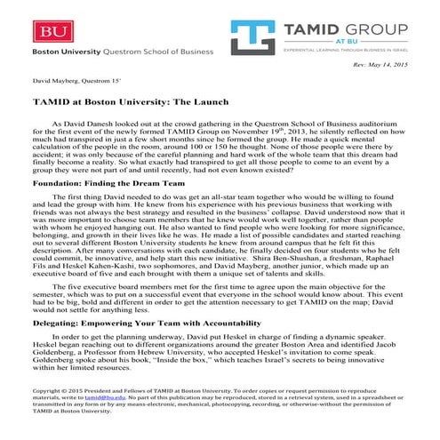 TAMID-Questrom Final Case Study | PDF
