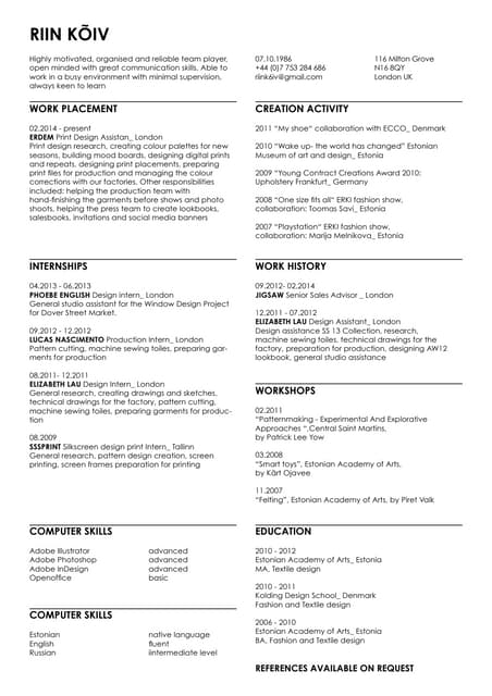 Simon Boury [Curriculum Vitae] | PDF