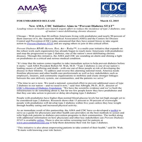 03_12_15 FINAL Press release_New AMA CDC Initiative Aims to Prevent ...