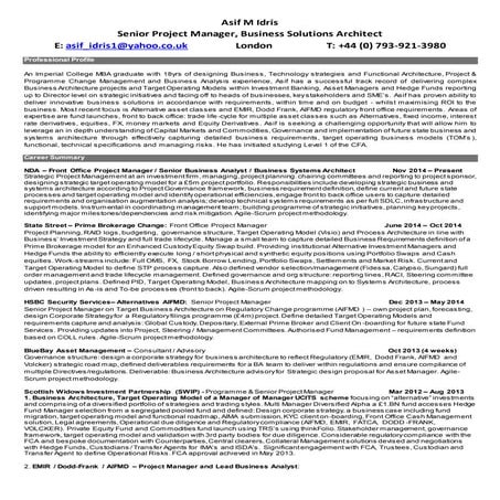 Asif M Idris 2015 CV | DOCX