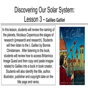 Lesson 3 discovering our solar system (galileo) | PPT